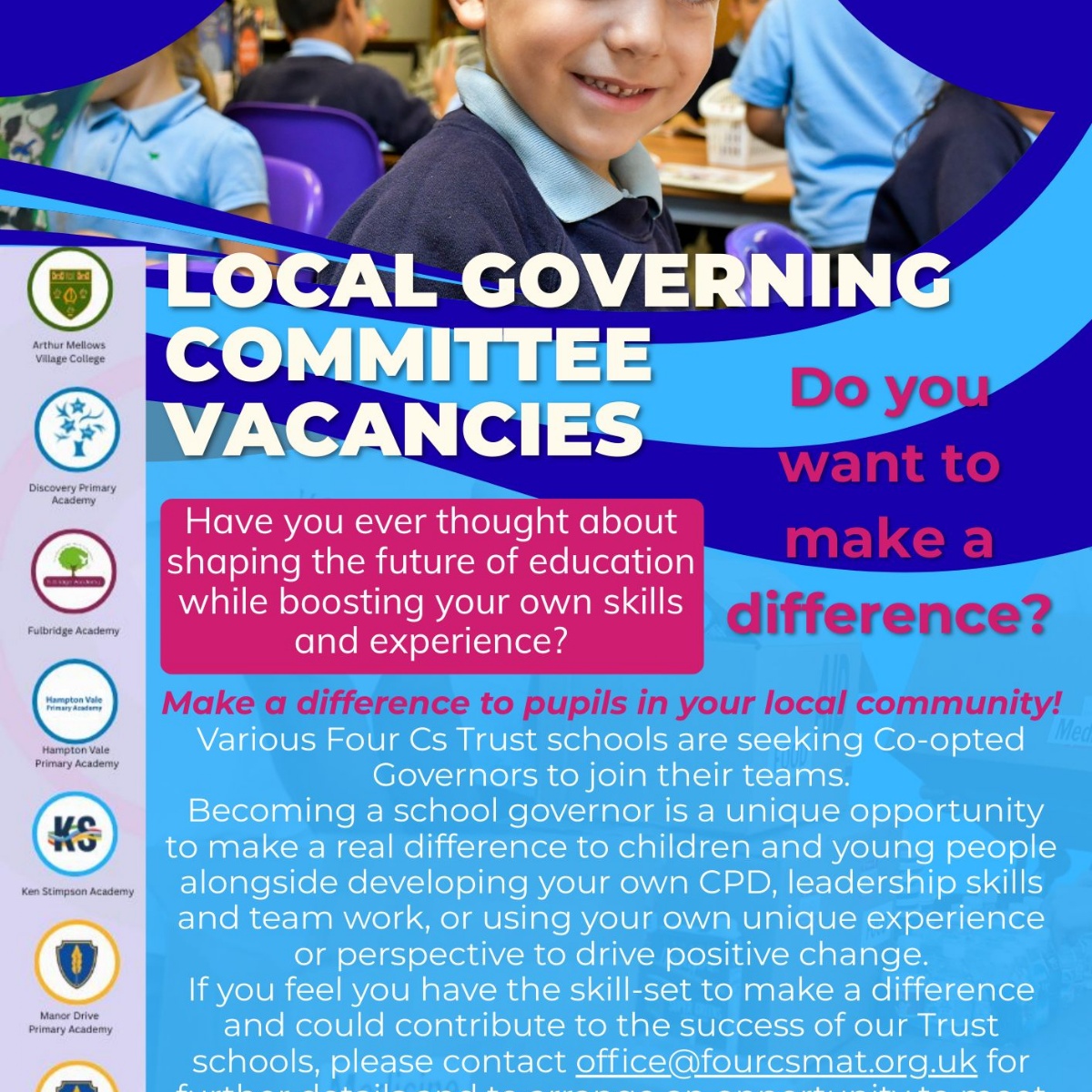 Discovery Primary Academy - Local Governing Committee Vacancies